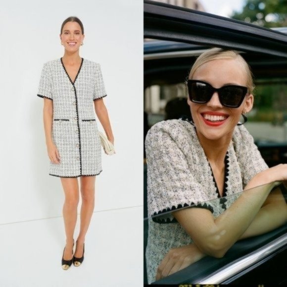 Pomander Place | Dresses | Pomander Place New White Tweed Retro ...